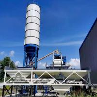 China HZS50 Mobile Concrete Batching Plant 115Kw For Small Scale Construction Sites for sale