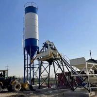 China HZS50 Mobile Concrete Batching Plant 115Kw For Small Scale Construction Sites for sale