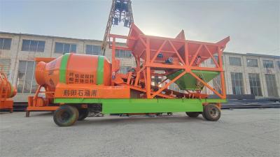 China JZM1200 Mobile Two Bin Concrete Mixing Station 1920L Feed Capacity 50m3/h for sale