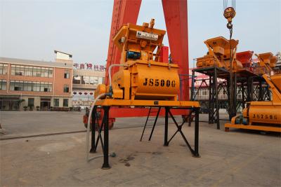China JS500 Twin Shaft Concrete Mixer 18.5kw 25m3/H Productivity for sale