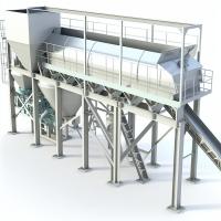 China Belt Type Concrete Batching Plant 25m³/h 2400L Feeding Volume 2.7-3.8m Discharge Height for sale