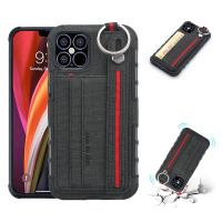 China Lanyard Strap Leather Phone Cases For Iphone 14 13 Scratchproof for sale