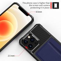 China Exquisite Magnetic Card Holder For Iphone 12 13 Dirtproof Leather for sale