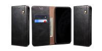 China Exquisite Iphone Genuine Leather Case Dirtproof Luxury Wallet Phone Case for sale