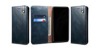 China Exquisite Iphone Genuine Leather Case Dirtproof Luxury Wallet Phone Case for sale