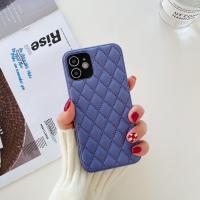 China Down Cartoon Leather Genuine Leather Phone Back Cover For IPhone 12 Pro Max for sale