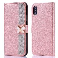 China Flash Powder Electroplated Diamond Inlay Phone Case For Iphone Xr Xs 11 12 13 14 Pro Max Cell Cover for sale