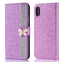 China Flash Powder Electroplated Diamond Inlay Phone Case For Iphone Xr Xs 11 12 13 14 Pro Max Cell Cover for sale