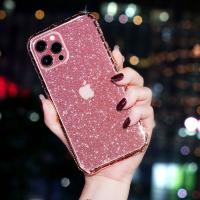 China Luxury Glitter Bling Diamond Transparent Soft Phone Case For IPhone 14 13 12 Pro Max 11 XS XR 8 Plus for sale