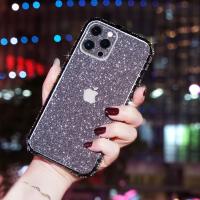 China Luxury Glitter Bling Diamond Transparent Soft Phone Case For IPhone 14 13 12 Pro Max 11 XS XR 8 Plus for sale