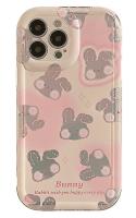 China Slim Shockproof Phone Cases Pink Rabbit Iphone 15 Apple Phone Case for sale