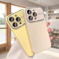China Large Window Shockproof Phone Cases For Iphone 15 Liquid Silicone Phone Full Cover for sale