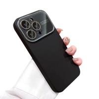 China Large Window Shockproof Phone Cases For Iphone 15 Liquid Silicone Phone Full Cover for sale