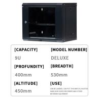China 9U Locking Server Cabinet 450mm Height Network Equipment Rack for Switch Router for sale