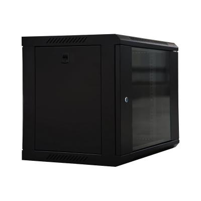 China Wall Mounted Network Cabinet 4 Post Steel Data Cabinet Lockable Secure Storage for sale