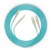 China 0.9mm LSZH Multimode OM3 Fiber Optic Patch Cord Low Insertion Loss ≤0.2dB for sale