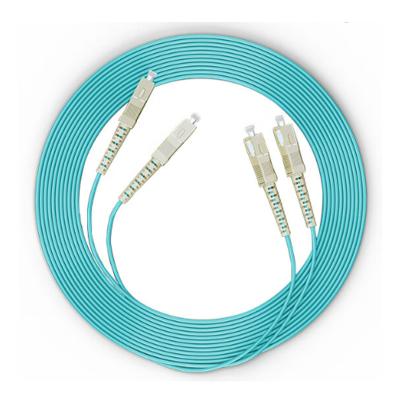China 0.9mm LSZH Multimode OM3 Fiber Optic Patch Cord Low Insertion Loss ≤0.2dB for sale