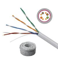 China PVC Jacket Ethernet Cat5e LAN Cable With Copper CCA Conductor Material for sale