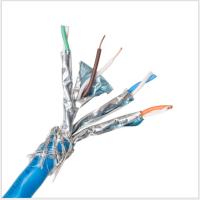 China Cat6a S/FTP Cable 23AWG Bare Copper 0.58mm Conductor HDPE PVC Insulation Ethernet Network Cable for sale