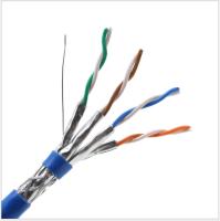 China 305m Shielded 23awg 0.58mm Bare Copper CAT7 LAN Cable , Cat 7 Network Cable for sale