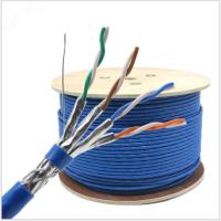 China 305m Shielded 23awg 0.58mm Bare Copper CAT7 LAN Cable , Cat 7 Network Cable for sale