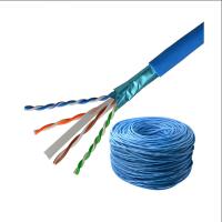 China Indoor 4P Twisted Pair 0.57mm Cat6 LAN Cable , Blue Cat6 Cable for sale
