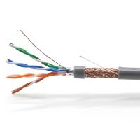 China High Speed Solid Bare Copper 24AWG 26AWG 0.5mm FTP Cat5e Cable for sale