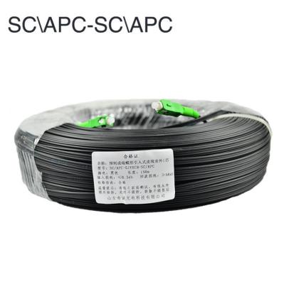 China Outdoor FTTH Fiber Optic Patch Cord SC UPC Simplex Singlemode 3m 20m 30m 40m 50m 60m for sale