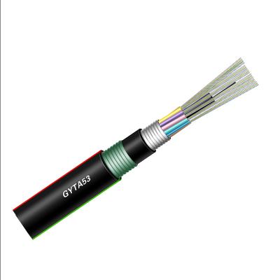 China Armored Loose Tube GYTA53 Outdoor Direct Buried Fiber Optic Cable 4-288 Core for sale