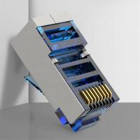 China Shielded RJ45 8P8C Modular Plug CAT6 CAT7 Network Connector 50u Gold Plated for sale
