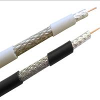 China Bare Copper RG6 RG11 Coaxial Cable 1.02mm Conductor F Type Connector for CATV Satellite TV for sale