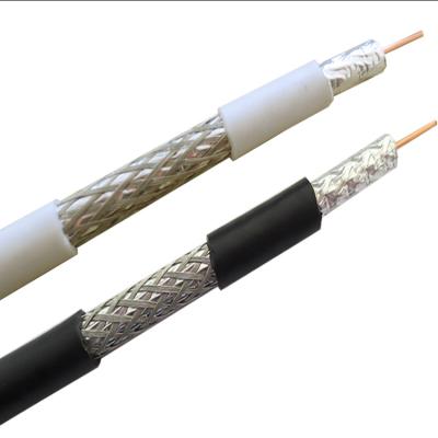 China Bare Copper RG6 RG11 Coaxial Cable 1.02mm Conductor F Type Connector for CATV Satellite TV for sale