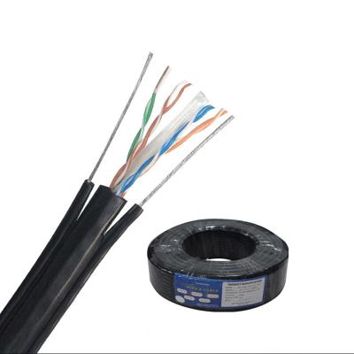 China Surelink Cat6 UTP Elevator Flat LAN Cable 23AWG CCA 305m with Steel Wire for sale