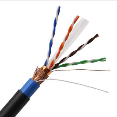 China 23AWG Cat6 SFTP LAN Cable Outdoor Waterproof Double Jacket 250MHz for sale