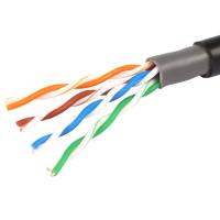 China SFTP Cat5e LAN Cable 24AWG Solid Copper Outdoor Network Ethernet Cable 100m for sale
