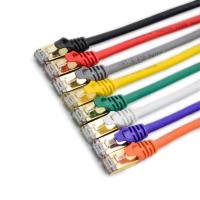 China FTP Cat6A STP Shielded Network Patch Cord 1m Oxygen-Free Copper 26AWG LAN Cable for sale