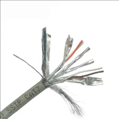 China SSTP SFTP Cat7 Ethernet Cable 1000ft 22AWG Bare Copper 10Gbps Network LAN for sale