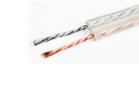 China Transparent Soft Copper OFC  2 Core 14 Awg Composite Audio Video Cable for sale
