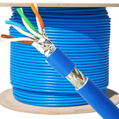 China Farsince Cat8 SFTP 22AWG Ethernet LAN Cable 1000ft 1000MHz Shielded Solid Bare Copper for sale