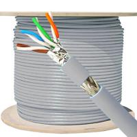 China Farsince Cat8 SFTP 22AWG Ethernet LAN Cable 1000ft 1000MHz Shielded Solid Bare Copper for sale
