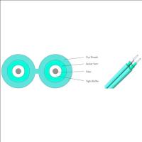 China Flexible Indoor OM3-300 2x2.8mm Duplex Fiber Optic Cable , Fiber Optic Patch Cord for sale