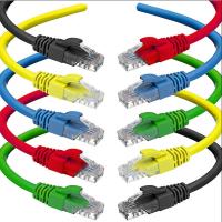 China RJ45 Connector PVC Jacket UTP FTP Indoor Cat5e Patch Cord , 10m Cat5e Ethernet Cable for sale