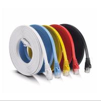 China 32AWG Cat6 Flat Ethernet Cable 100ft Oxygen-Free Copper RJ45 Network Patch Cord for sale
