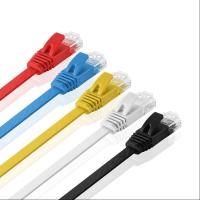 China 32AWG Cat6 Flat Ethernet Cable 100ft Oxygen-Free Copper RJ45 Network Patch Cord for sale