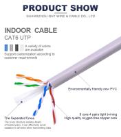China 23AWG UTP Cat6 Network Cable 305m Box CCA Bare Copper Indoor Outdoor for sale
