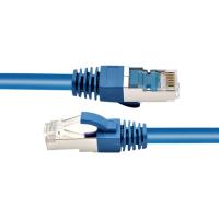 China RJ45 SFTP Shielded Cat6 Network Patch Cord with Molding Boot 24AWG 1M for sale