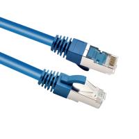 China RJ45 SFTP Shielded Cat6 Network Patch Cord with Molding Boot 24AWG 1M for sale