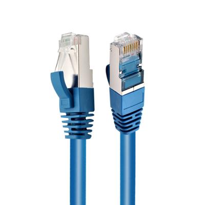 China RJ45 SFTP Shielded Cat6 Network Patch Cord with Molding Boot 24AWG 1M for sale