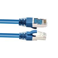 China RJ45 SFTP Shielded Cat6 Network Patch Cord with Molding Boot 24AWG 1M for sale