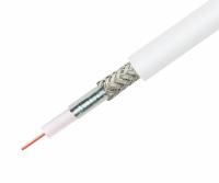 China RG6 Coaxial Cable 75 Ohm 100m Aluminum Foil Braid Shield for TV Satellite for sale